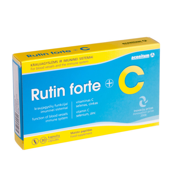 RUTIN FORTE, 30 kapsulių - Pinkpharma.lt