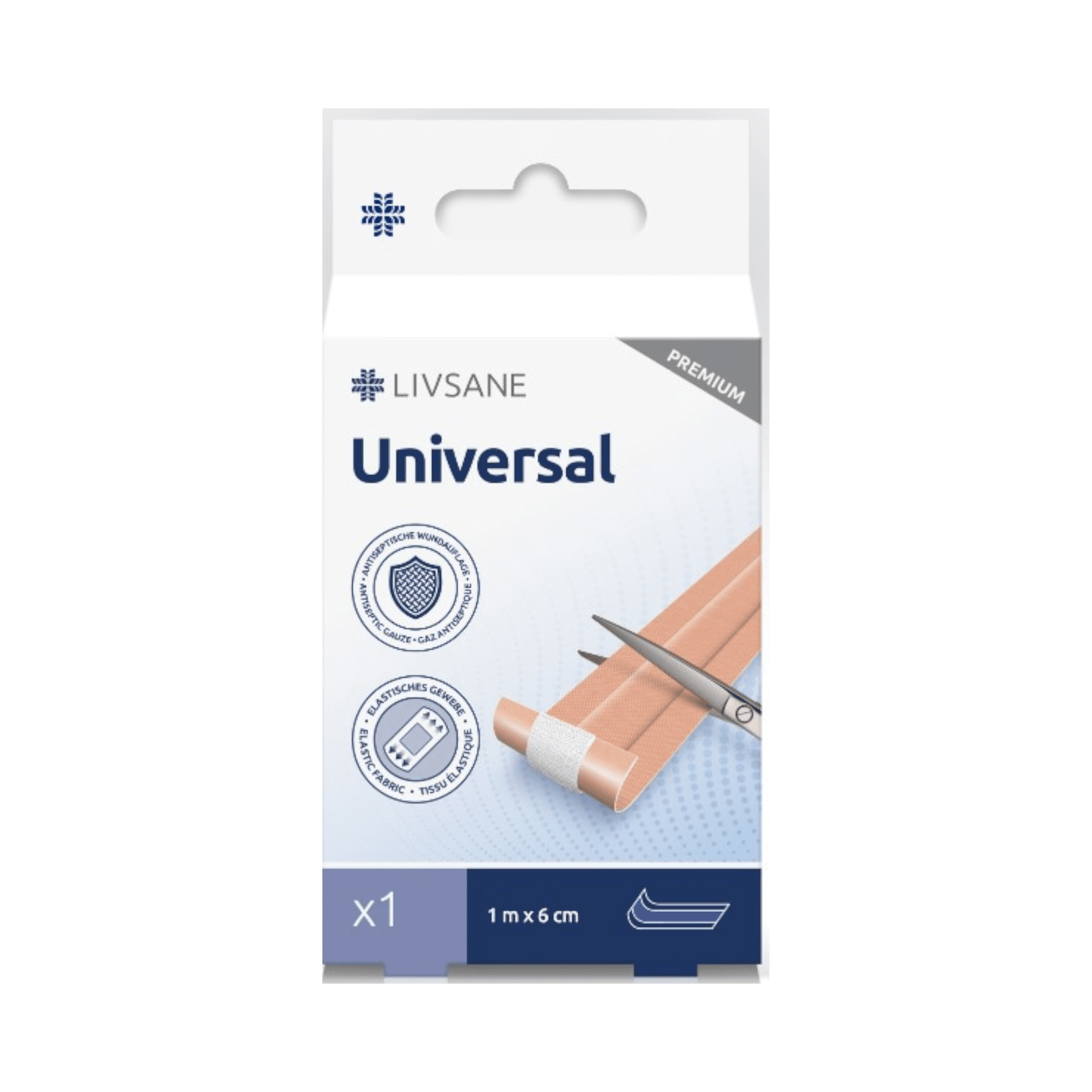 LIVSANE pleistro juostelė UNIVERSAL 1 m x 6 cm - Pinkpharma.lt
