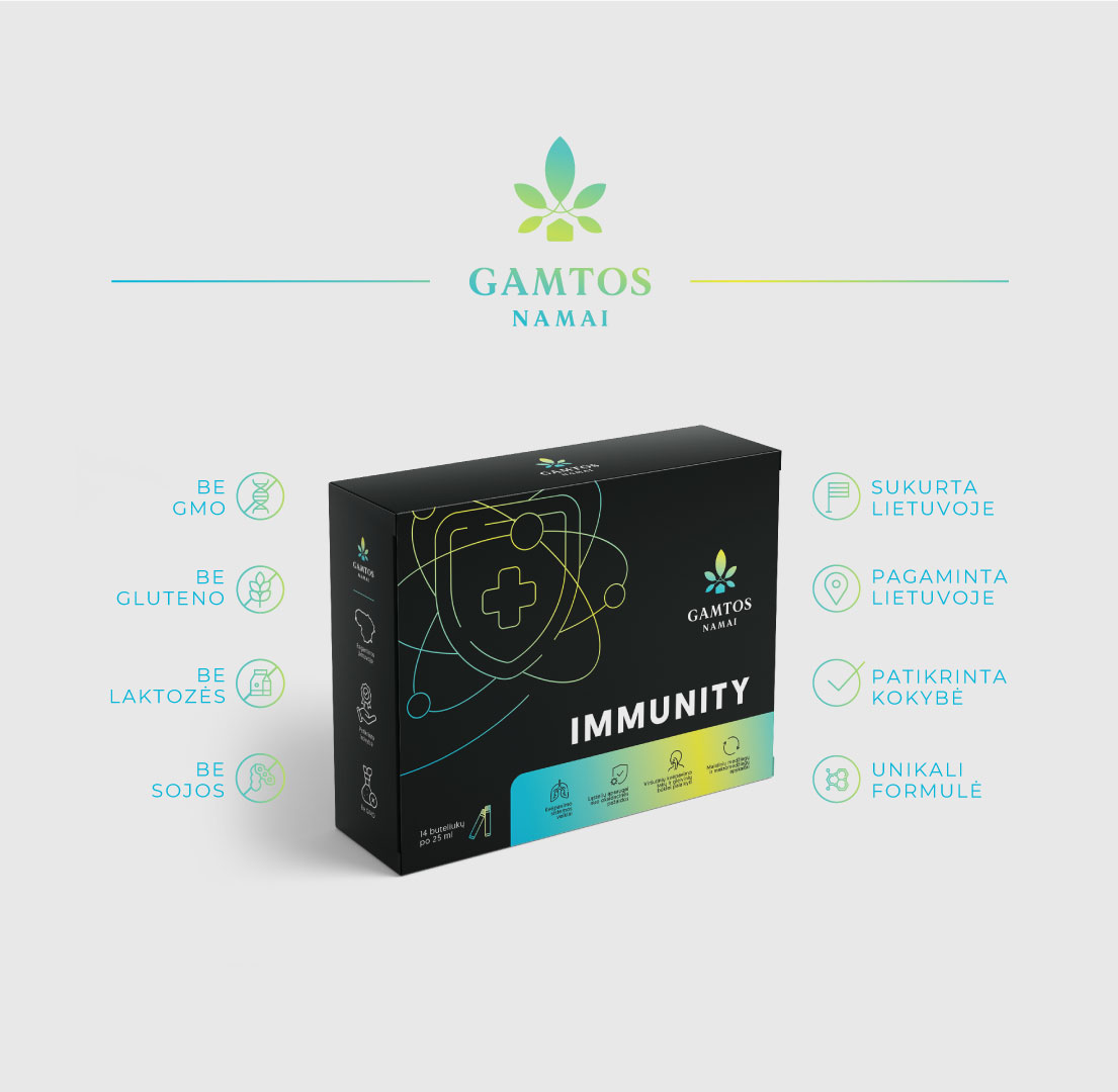 Maisto papildas imunitetui IMMUNITY SHOTS, 25 ml x 14 vnt