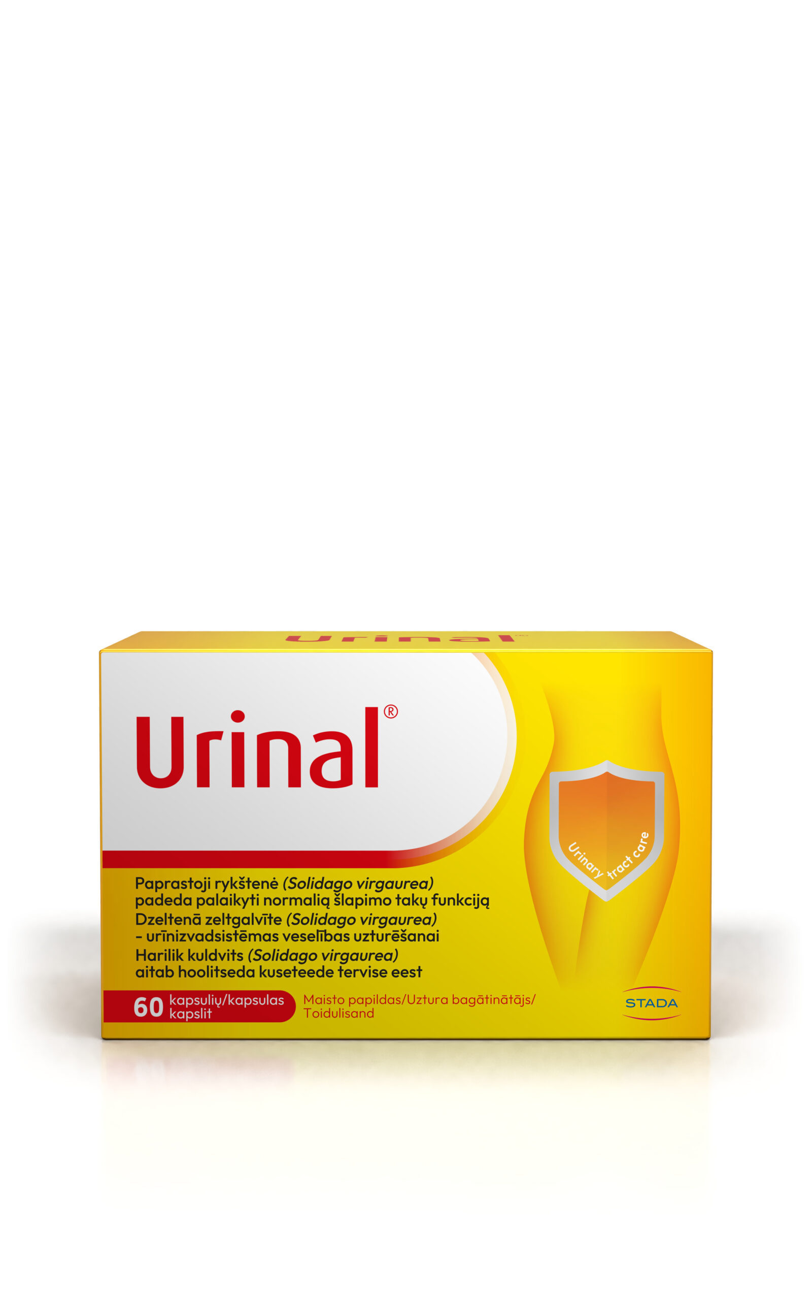 URINAL (spanguolės ir rykštenė šlapimo sistemai), 60 kapsulių ...